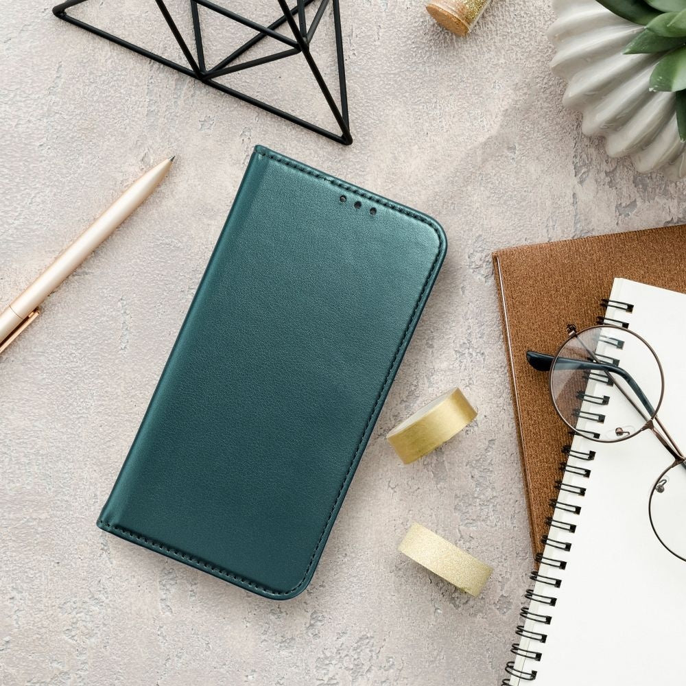 Калъф тип книга SMART MAGNETO за IPHONE 16 Plus dark зелен – TopMag