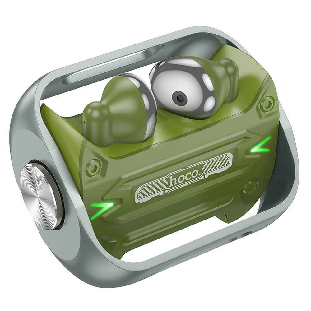 Безжични слушалки HOCO (bluetooth) TWS EW55 army зелен – TopMag