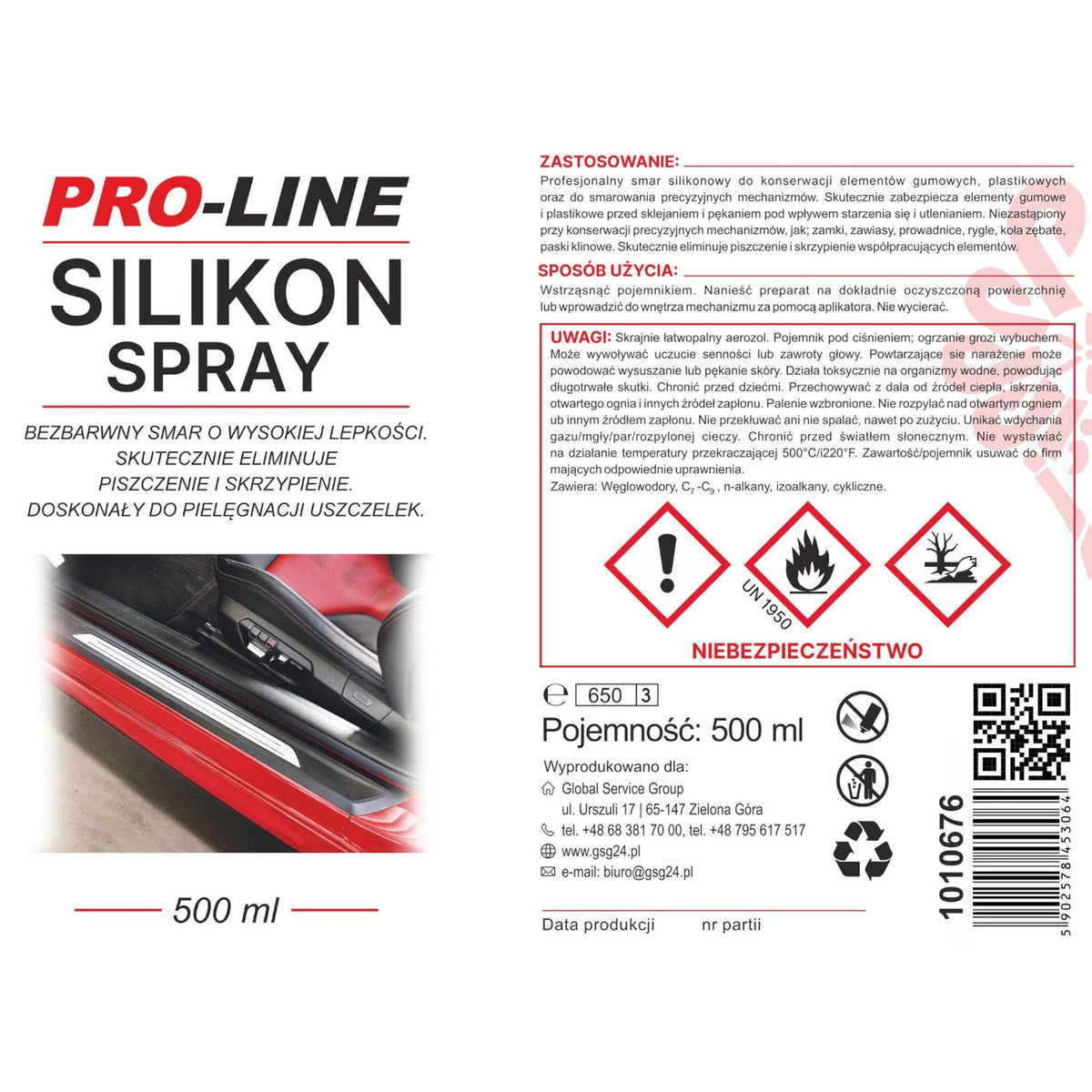 Silicone spray grease for seal care PRO-LINE 500ml – TopMag
