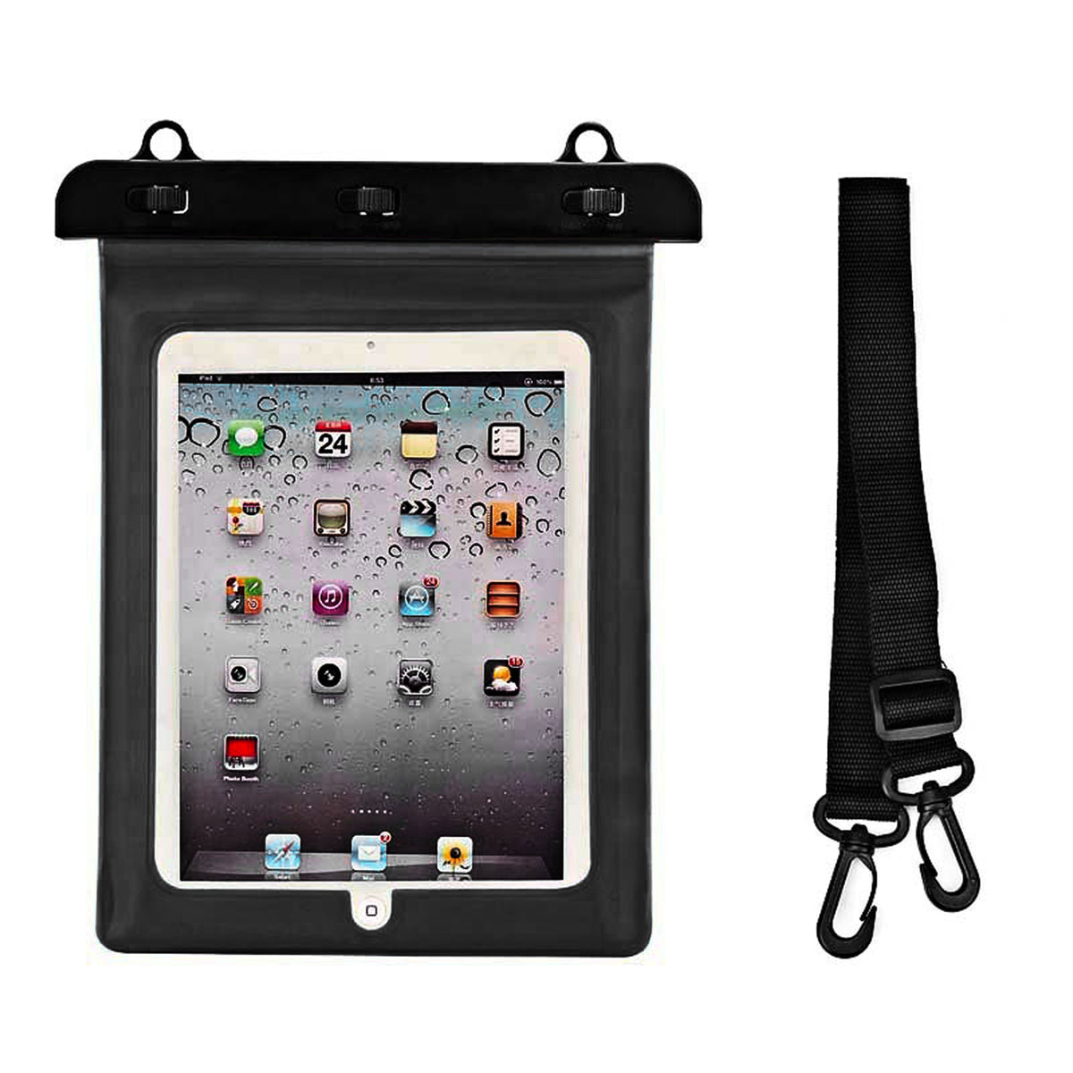 Waterproof PVC tablet case - black – TopMag