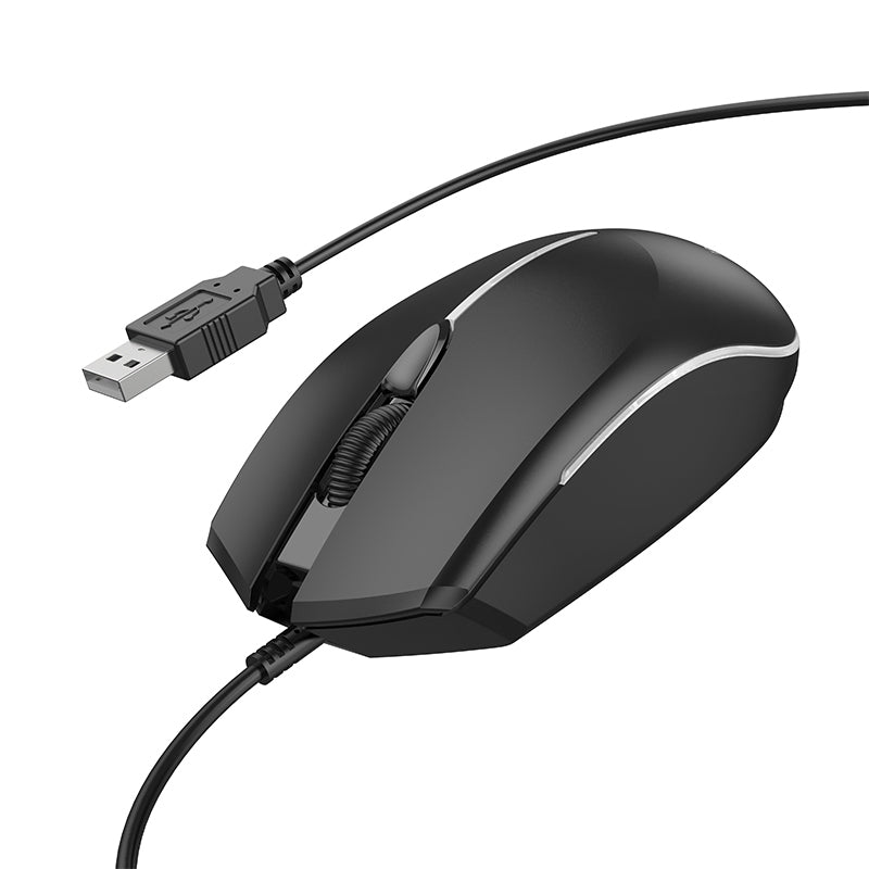 Borofone Computer mouse BG10 Soaring wired black – TopMag