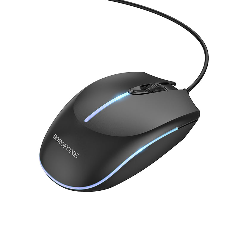 Borofone Computer mouse BG10 Soaring wired black – TopMag