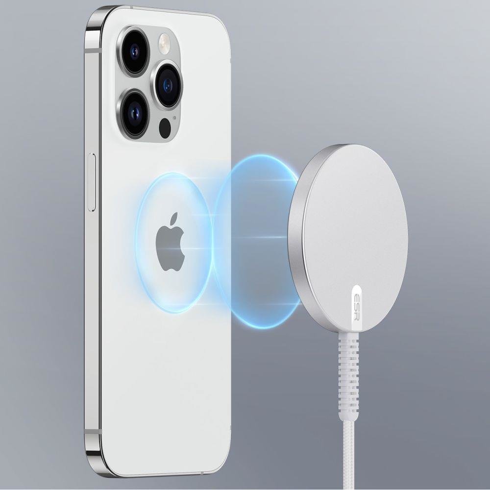 ESR HALOLOCK MINI MAGNETIC MAGSAFE WIRELESS CHARGER SILVER – TopMag